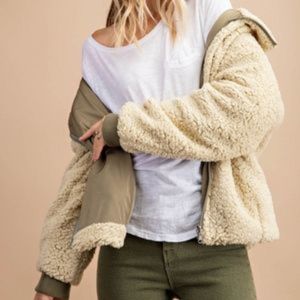 Jackets & Coats | Nwt Reversible Teddy Bomber Jacket | Poshmark